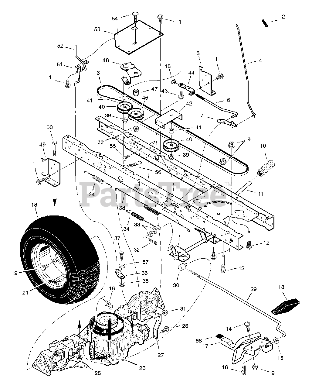 Murray 468602x68A - Murray 46" Lawn Tractor (2005) Motion Drive Parts ...