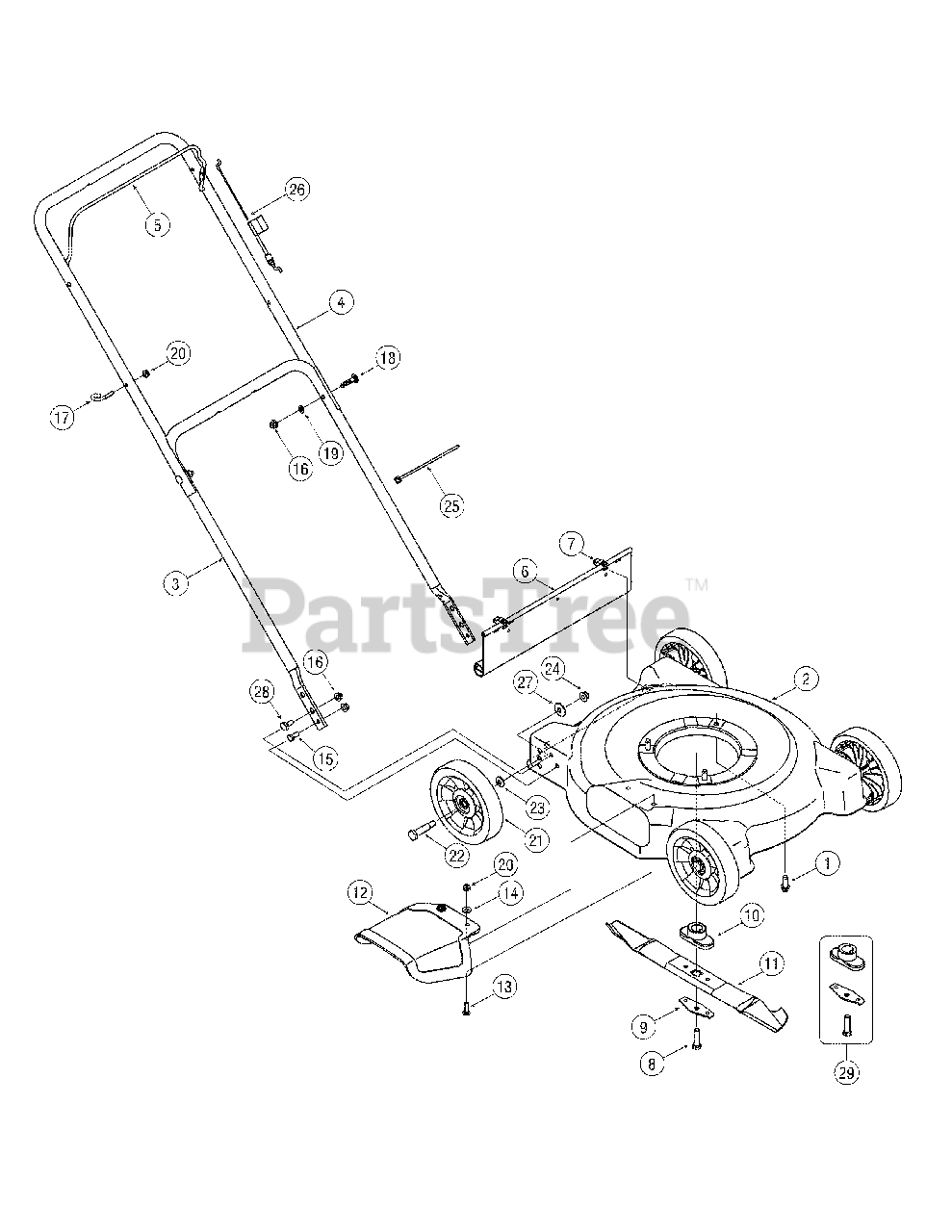 Yard Machines 11A-020B752 - Yard Machines 20" Walk-Behind Mower (2005 ...