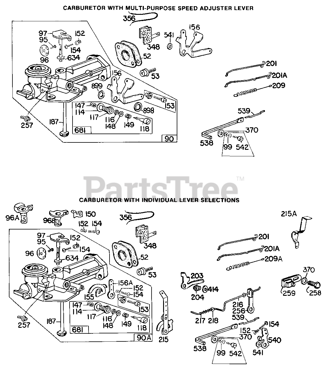 Briggs & Stratton 60102-0391-XX - Briggs & Stratton Horizontal Engine ...