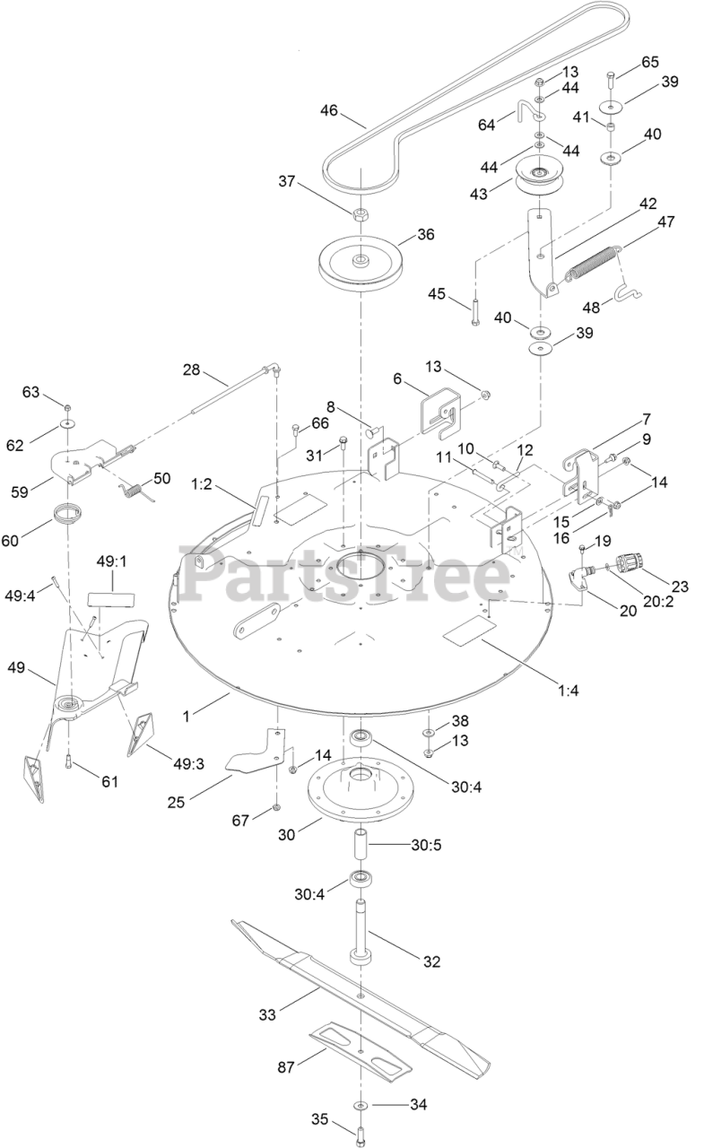 Toro 74710 TA (SS 3225) - Toro 32" TimeCutter Zero-Turn Mower (SN ...