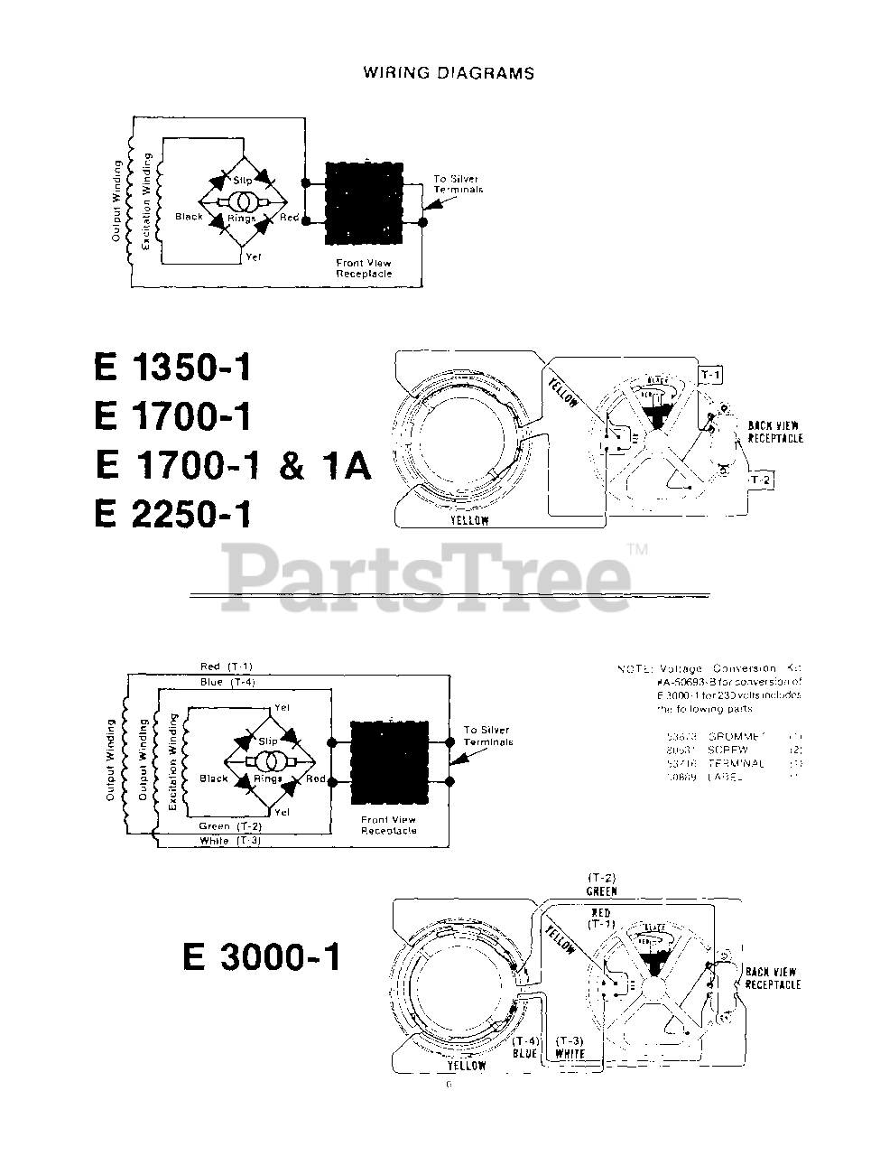 Homelite E 3000-1 (UT-03577) - Homelite Generator Wiring Diagram Parts ...