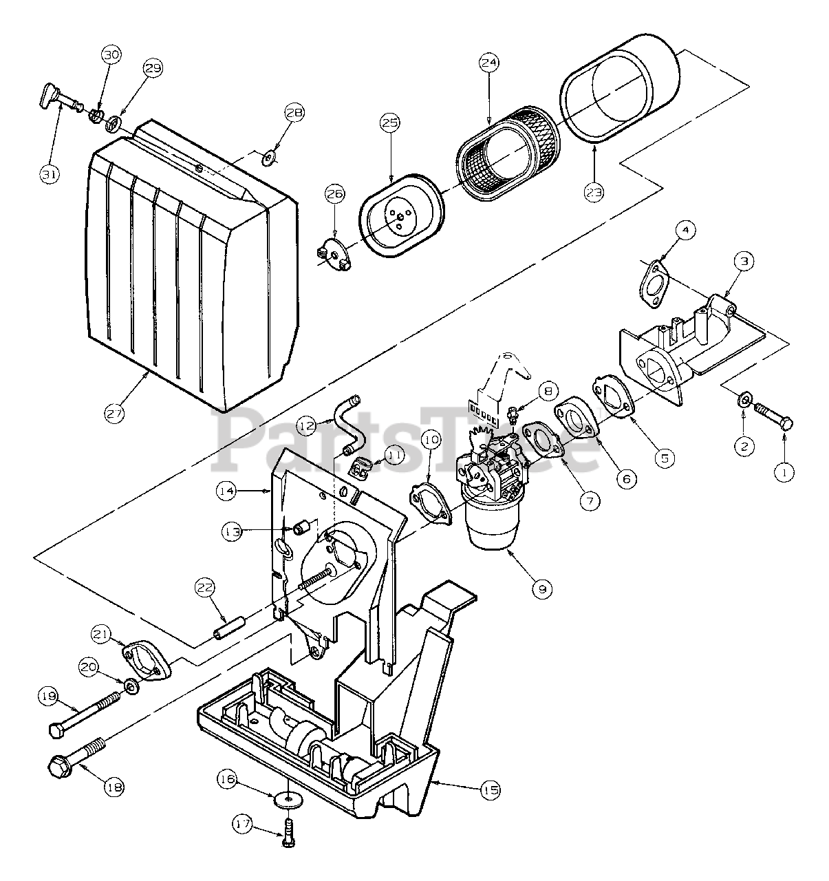 Cub Cadet 2146 (13A-224F100) - Cub Cadet Garden Tractor Carburetor ...