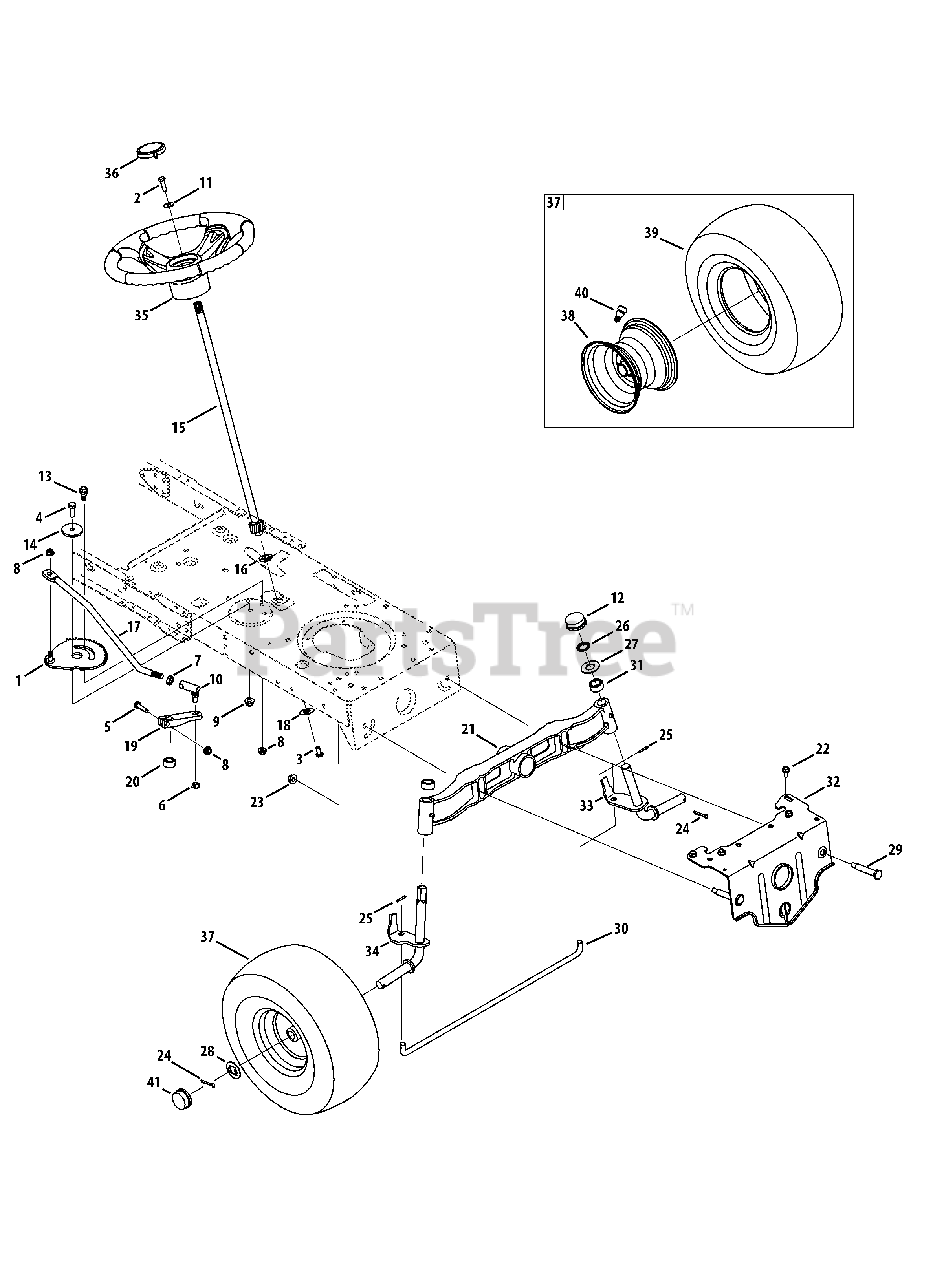Craftsman 247.288853 (13BL78ST099) - Craftsman LT2000 Lawn Tractor ...