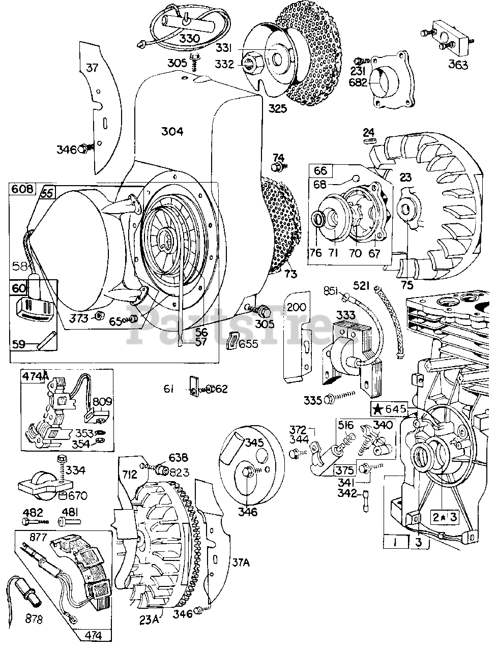 Briggs & Stratton 130202-0135-XX - Briggs & Stratton Horizontal Engine ...